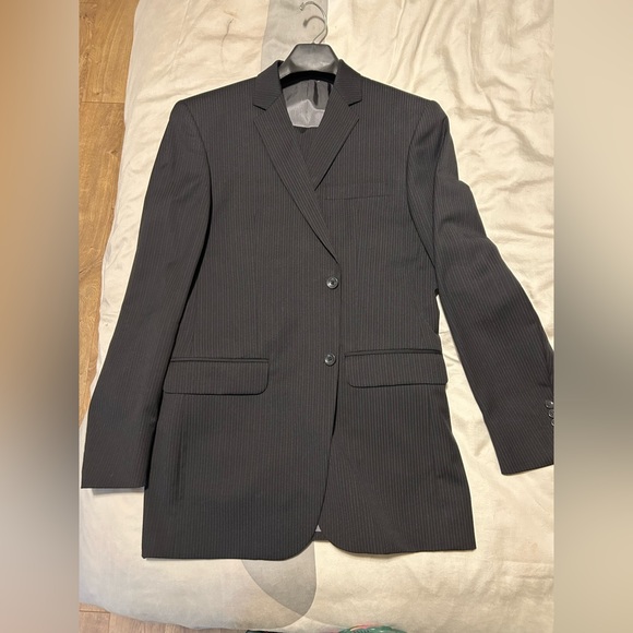 jf j.ferrar | Suits & Blazers | Mens Black Pinstripe Suit J Ferrar ...